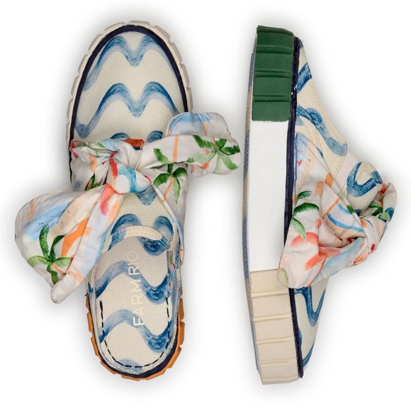 FARM Rio | Shoes | Farm Rio Copacabana Mule Sneaker With Bow New | Poshmark